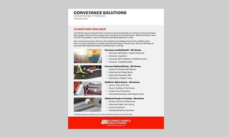 Motion Conveyance Solutions | Conveyor Belt Training - Motion ...