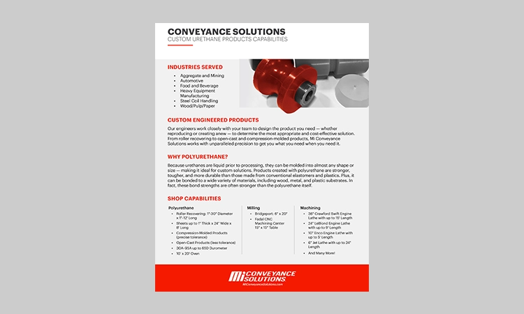 Motion Conveyance Solutions | Custom Urethane Products Capabilities ...